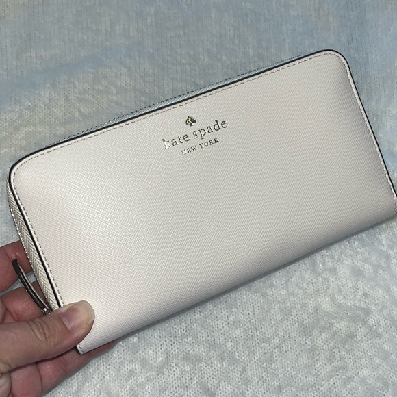 kate spade | Bags | Kate Spade White Schuyler Lane Zip Around Accordion ...